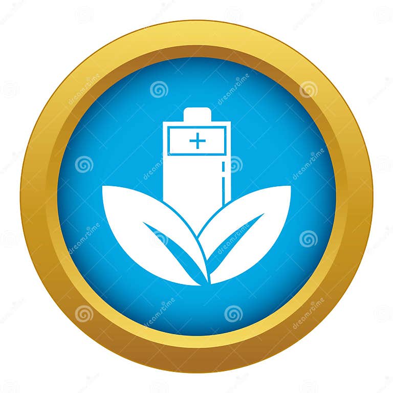 Double Leaf Icon Blue Vector Isolated Stock Vector - Illustration of ...