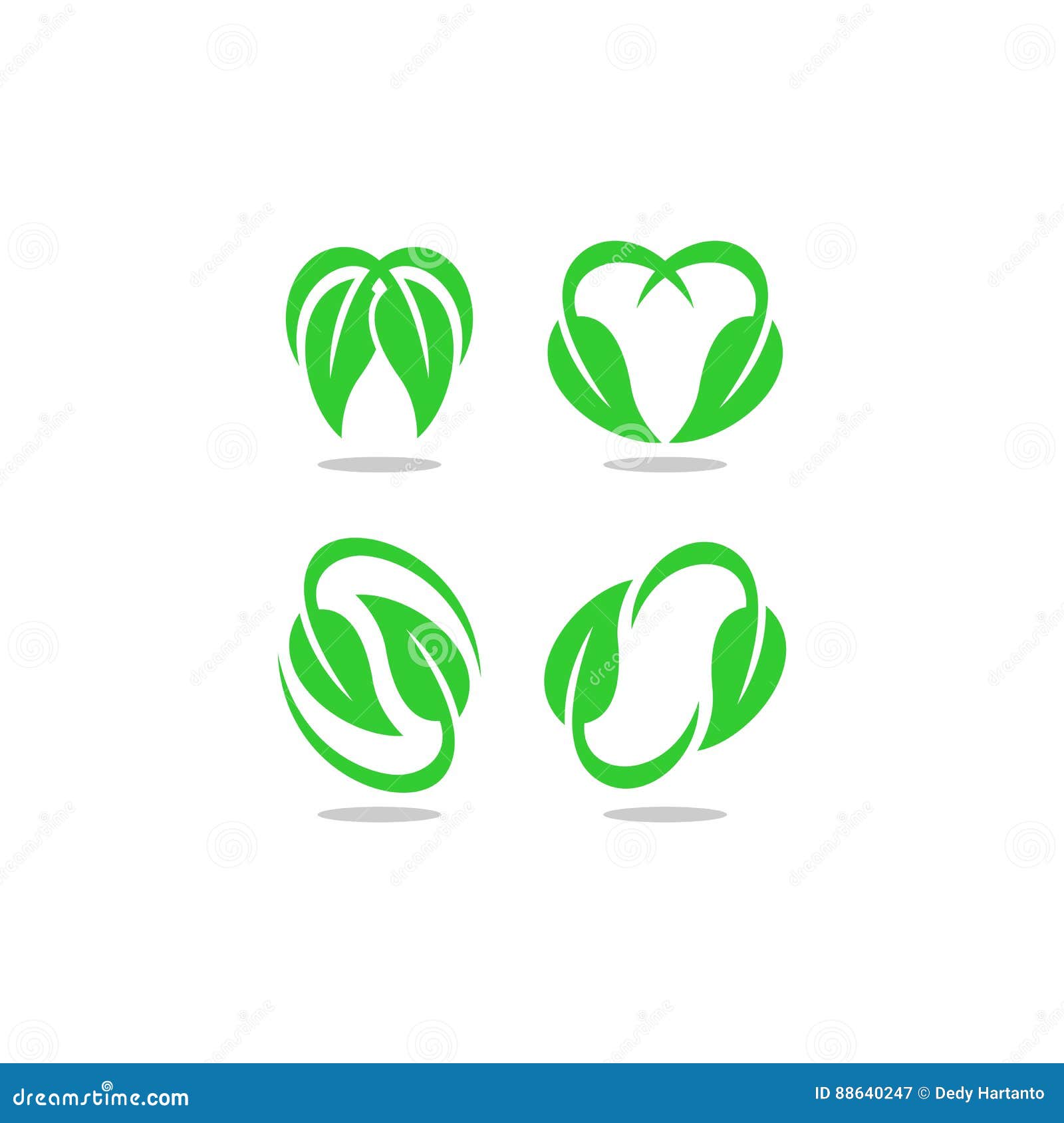 Double leaf vector logo stock vector. Illustration of collection - 88640247