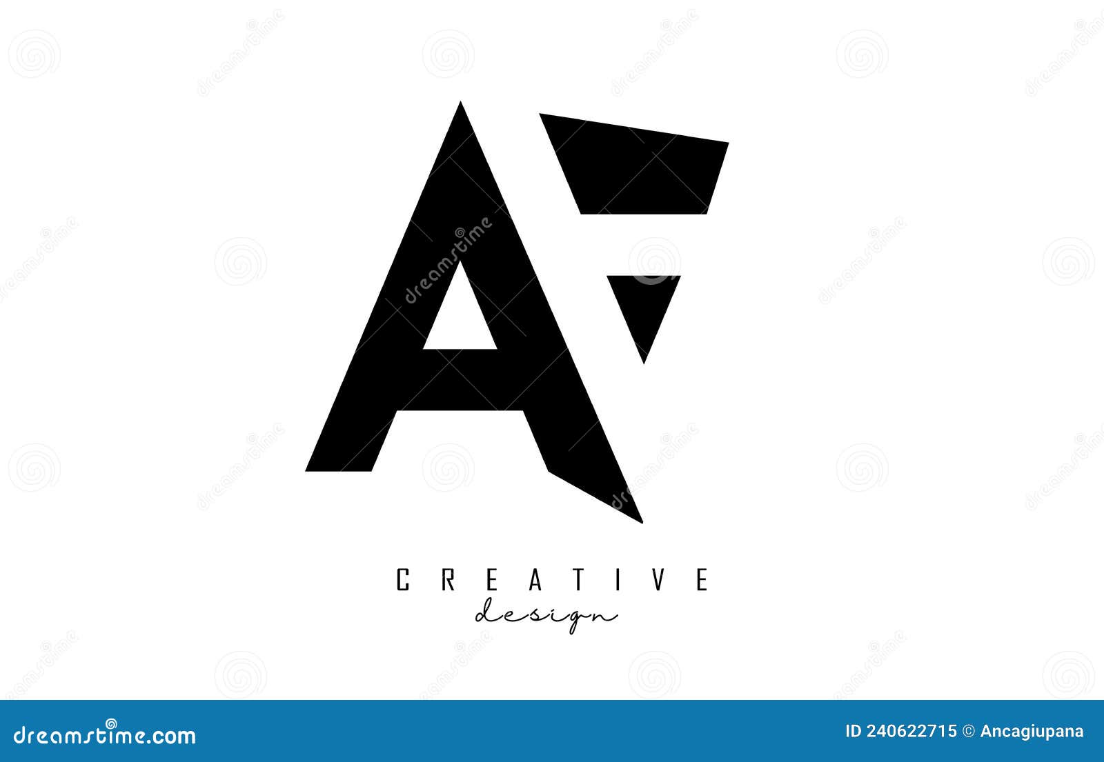 Double a Letter Logo with Negative Space Design and Upside Down Letter ...