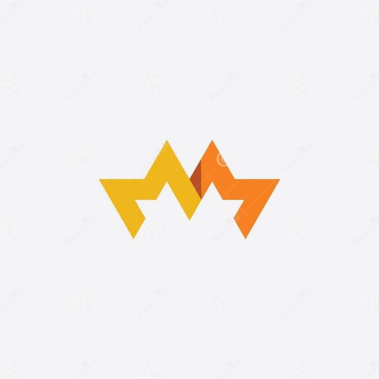 Double Letter M Mm Icon Logotype Symbol Stock Vector - Illustration of ...