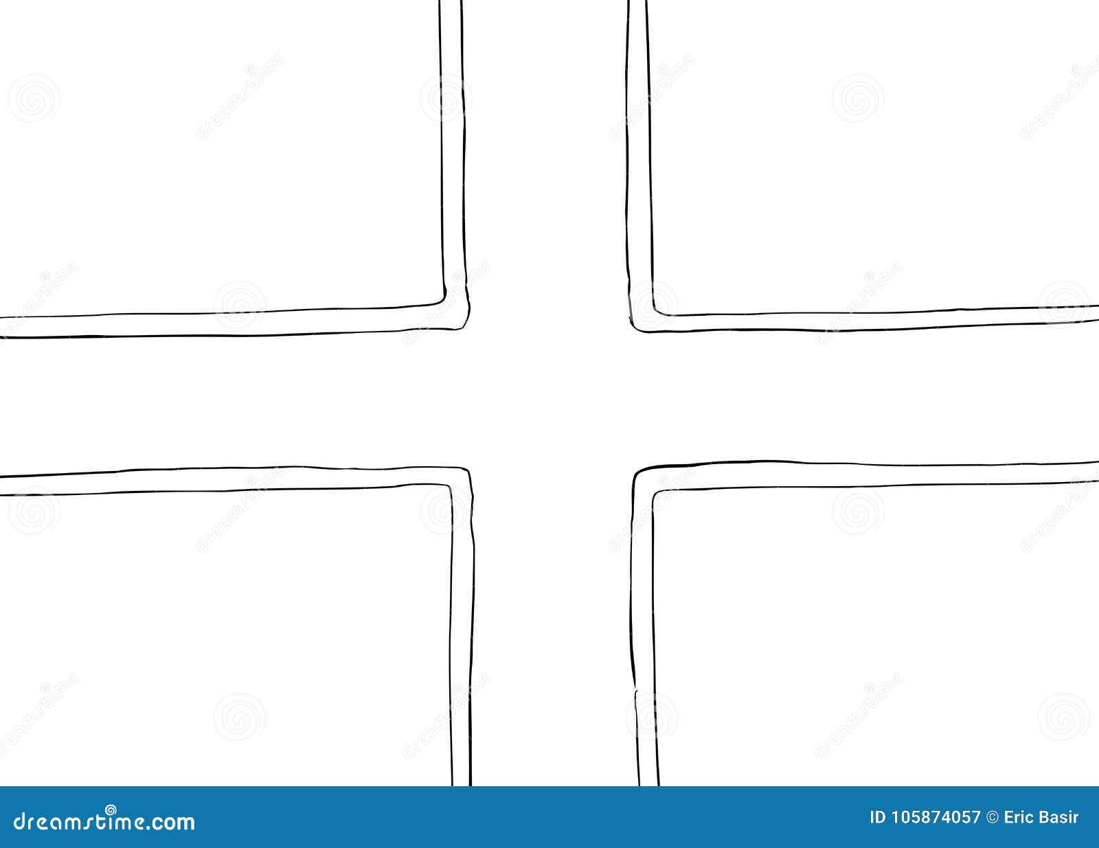 Double Lined Generic Nordic Cross Flag Stock Illustration ...