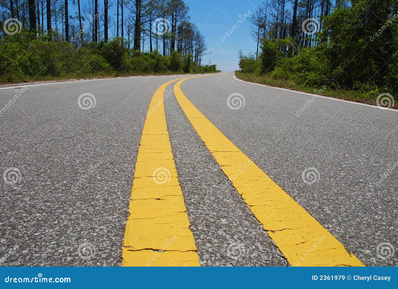 Double Lined Road stock image. Image of pass, country - 2361979