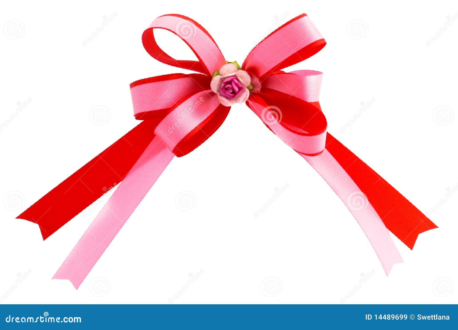Double loops ribbon bow stock image. Image of decoration - 14489699