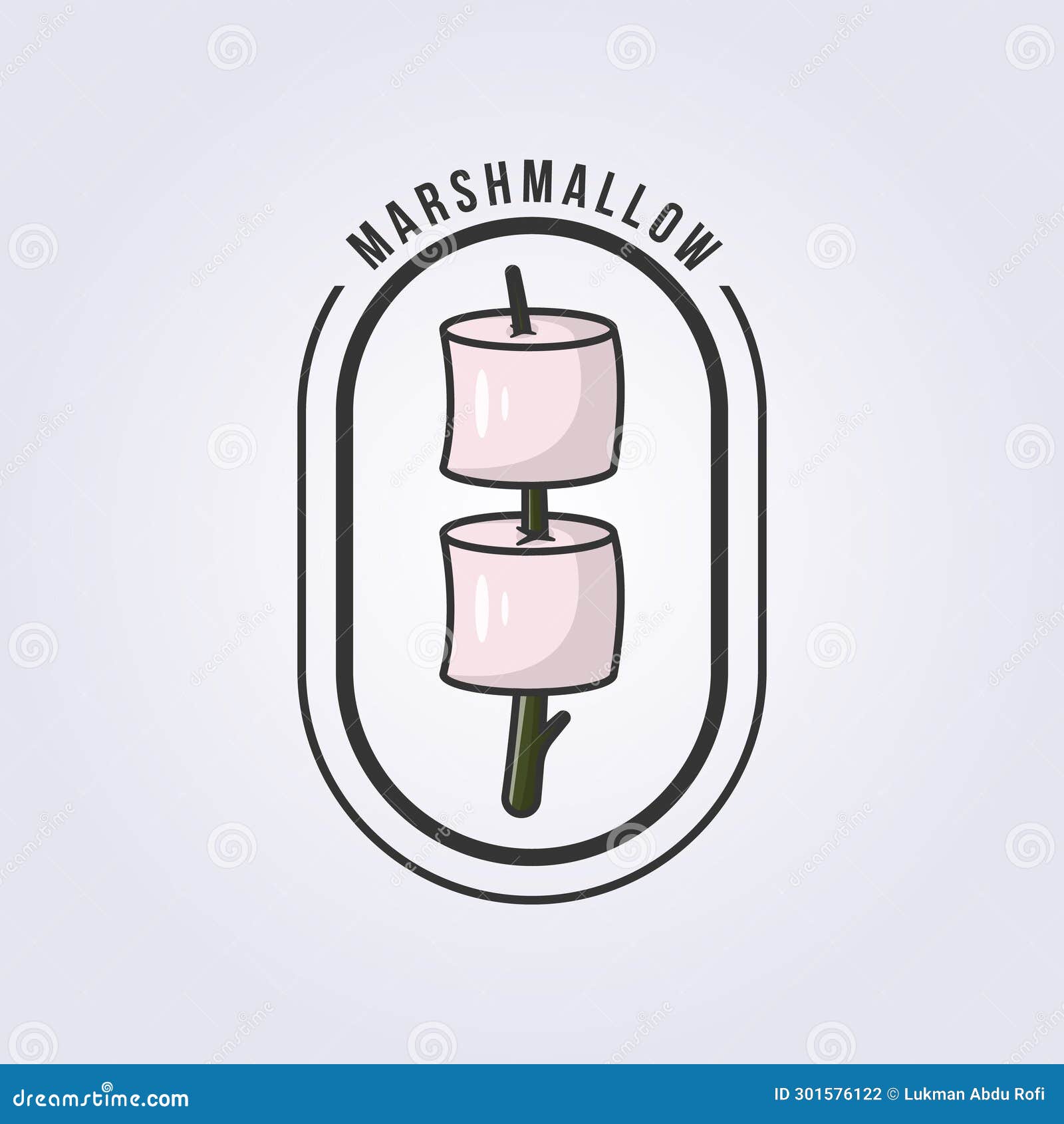 Double Marshmallow Logo Badge Icon Vector Illustration Design Stock ...