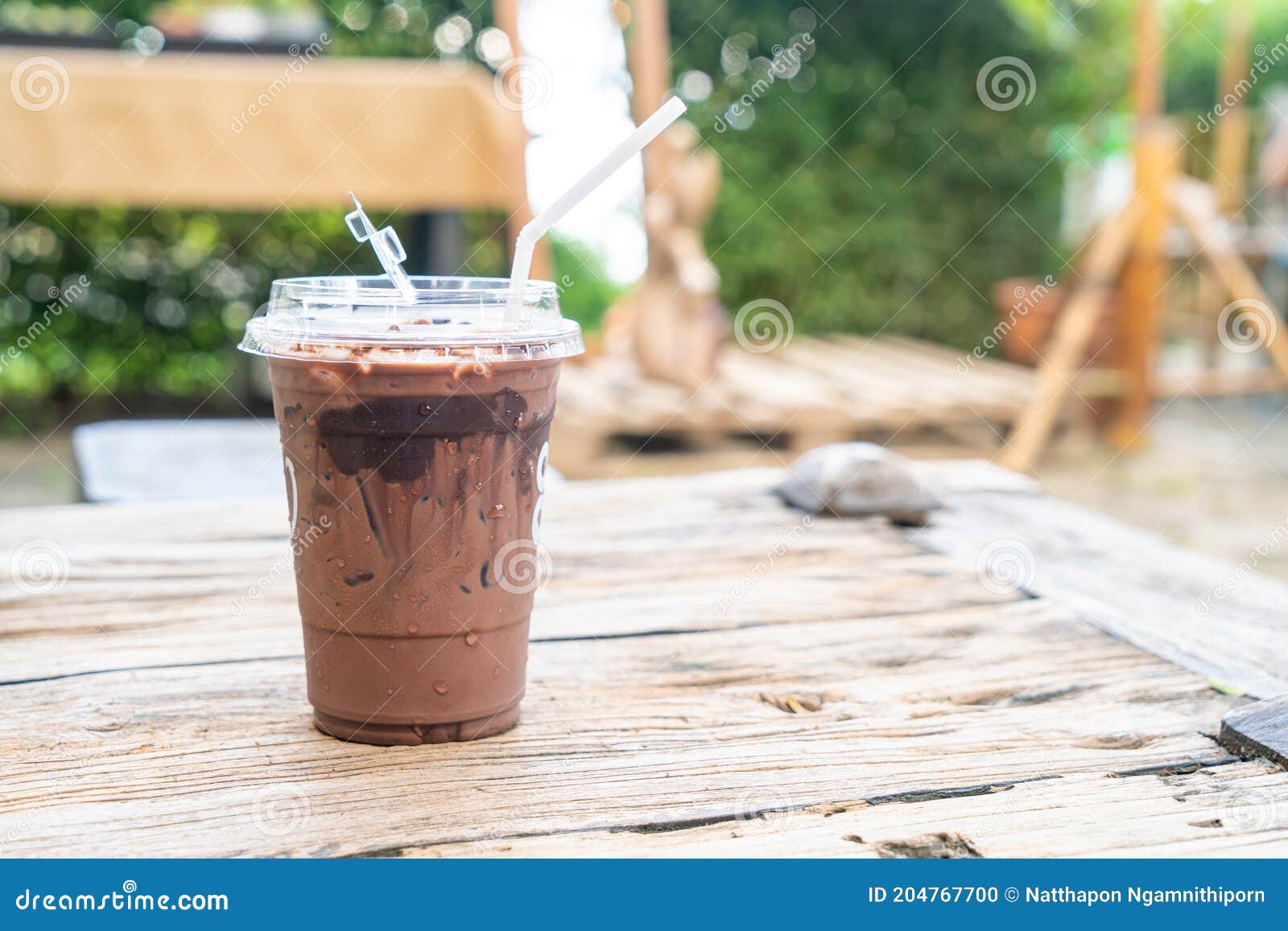 Double (milk Chocolate and Dark Chocolate) Milkshake Stock Photo ...