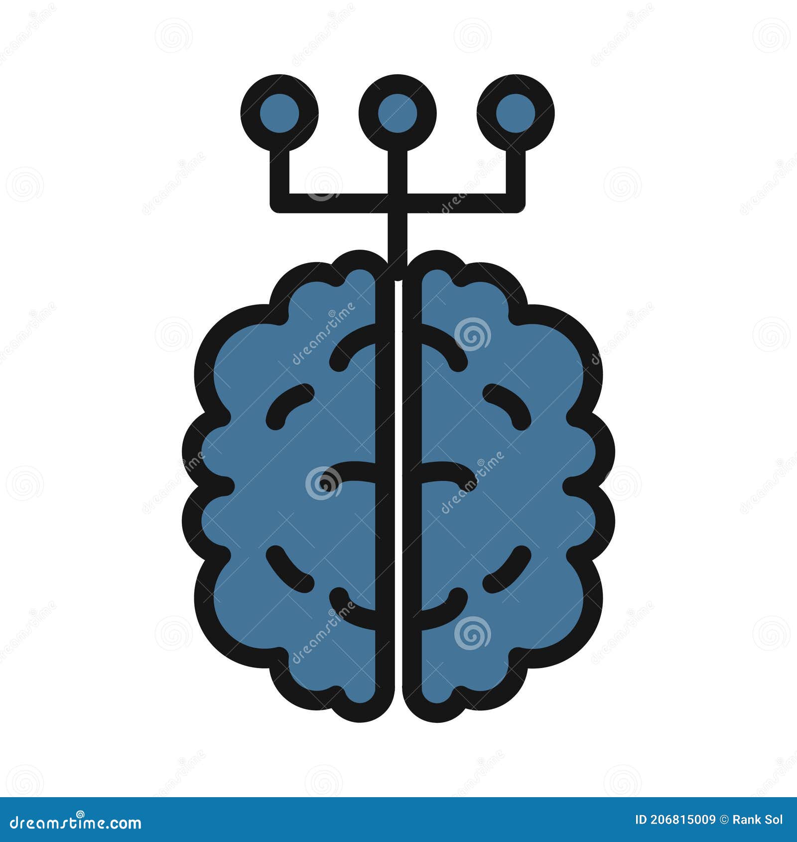 Double Minded, Wavering in Mind Line Isolated Vector Icon Can Be Easily ...