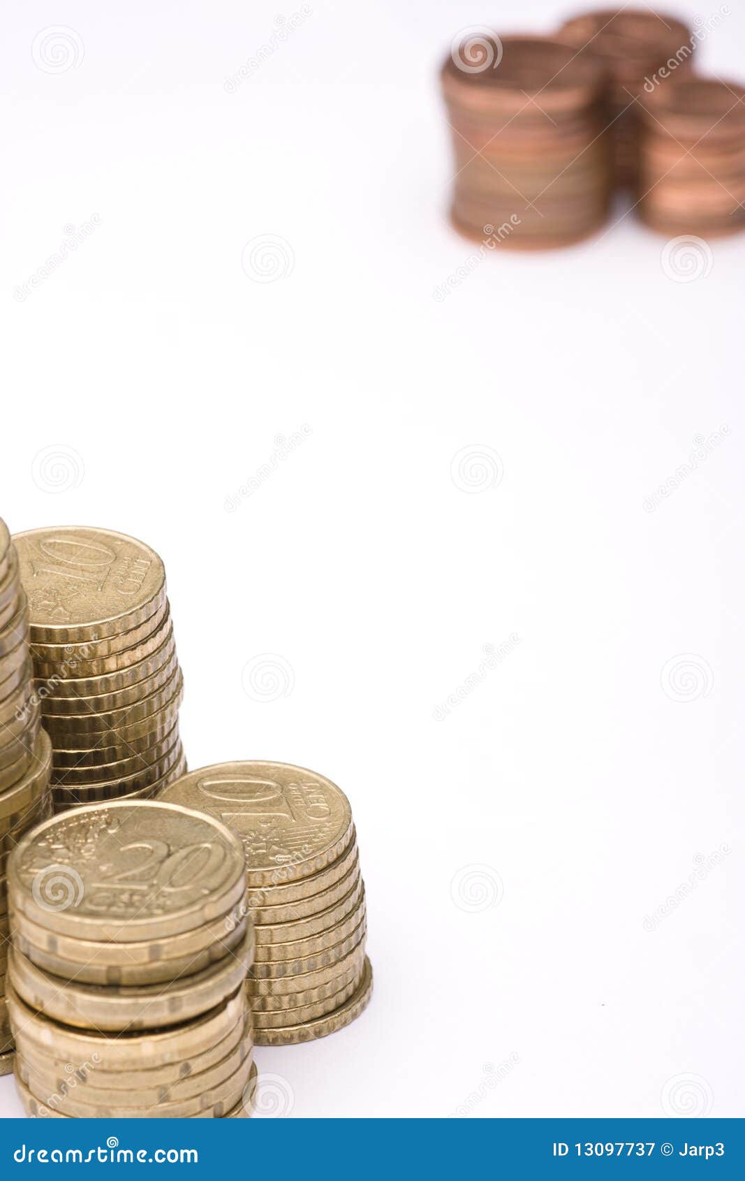 Double mountain of coins stock image. Image of credit - 13097737