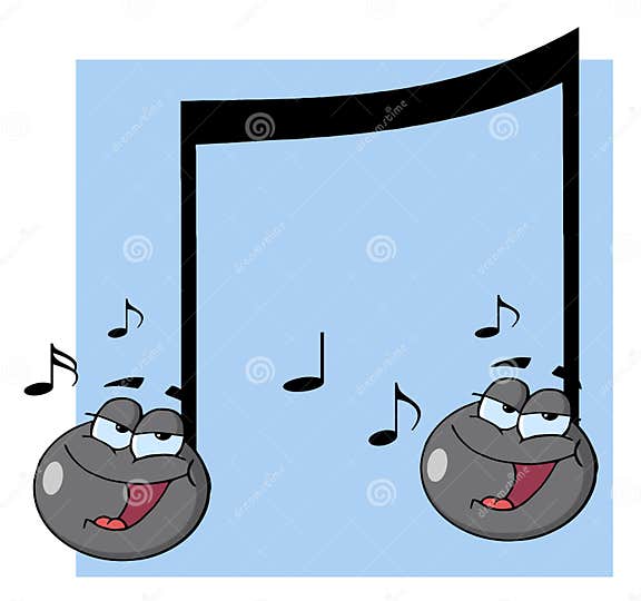 Double Musical Note Singing Stock Vector - Illustration of artistic ...