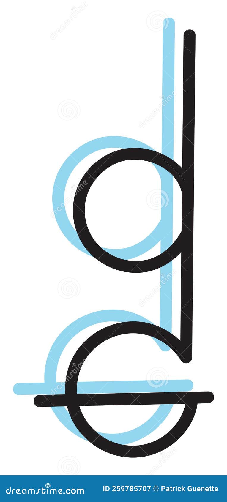 Double note, icon stock vector. Illustration of background - 259785707