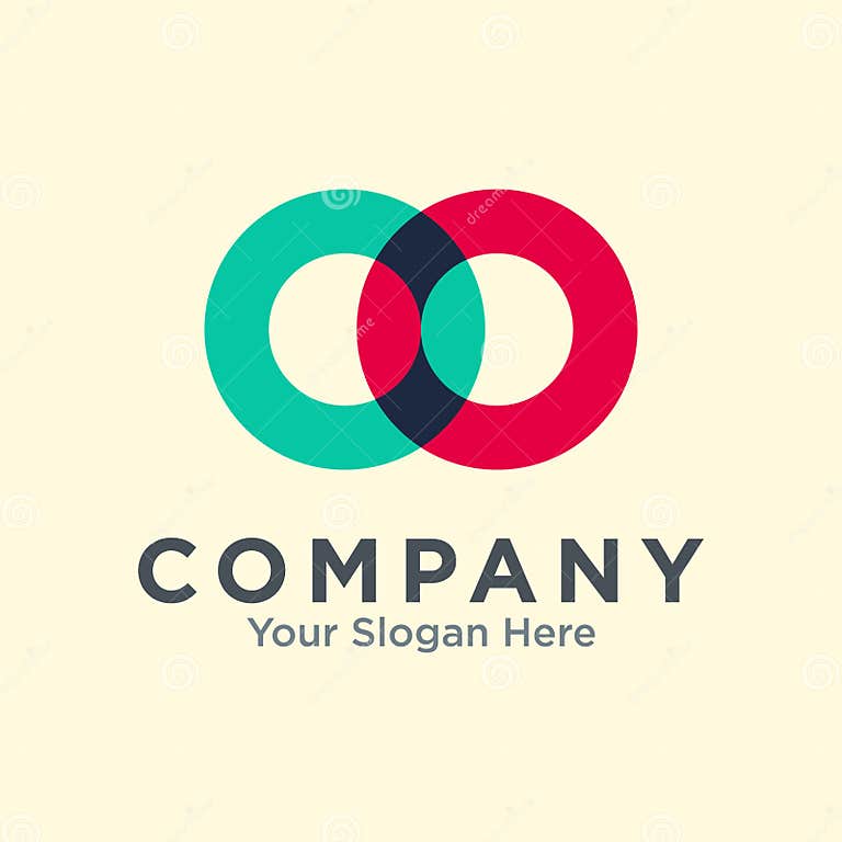 Double O Logo Vector Concept Design Template. Double Circle Icon. Loop ...