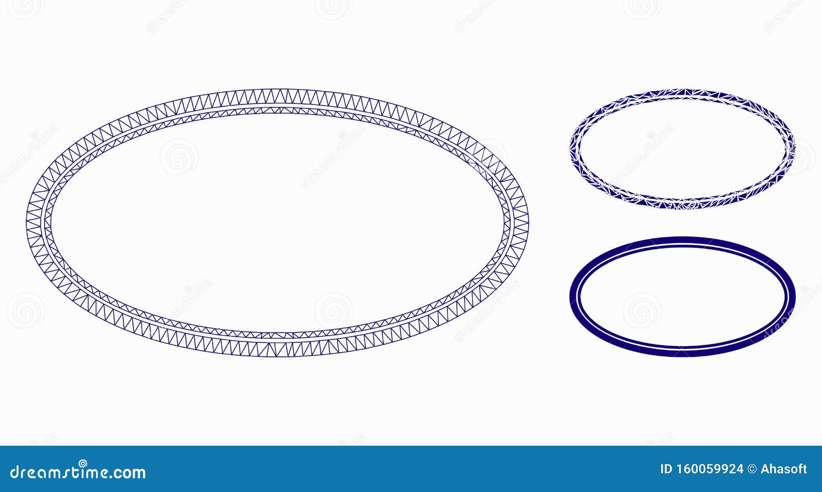 Double Oval Frame With Floral Elements Hand Drawn Raster Illustration ...