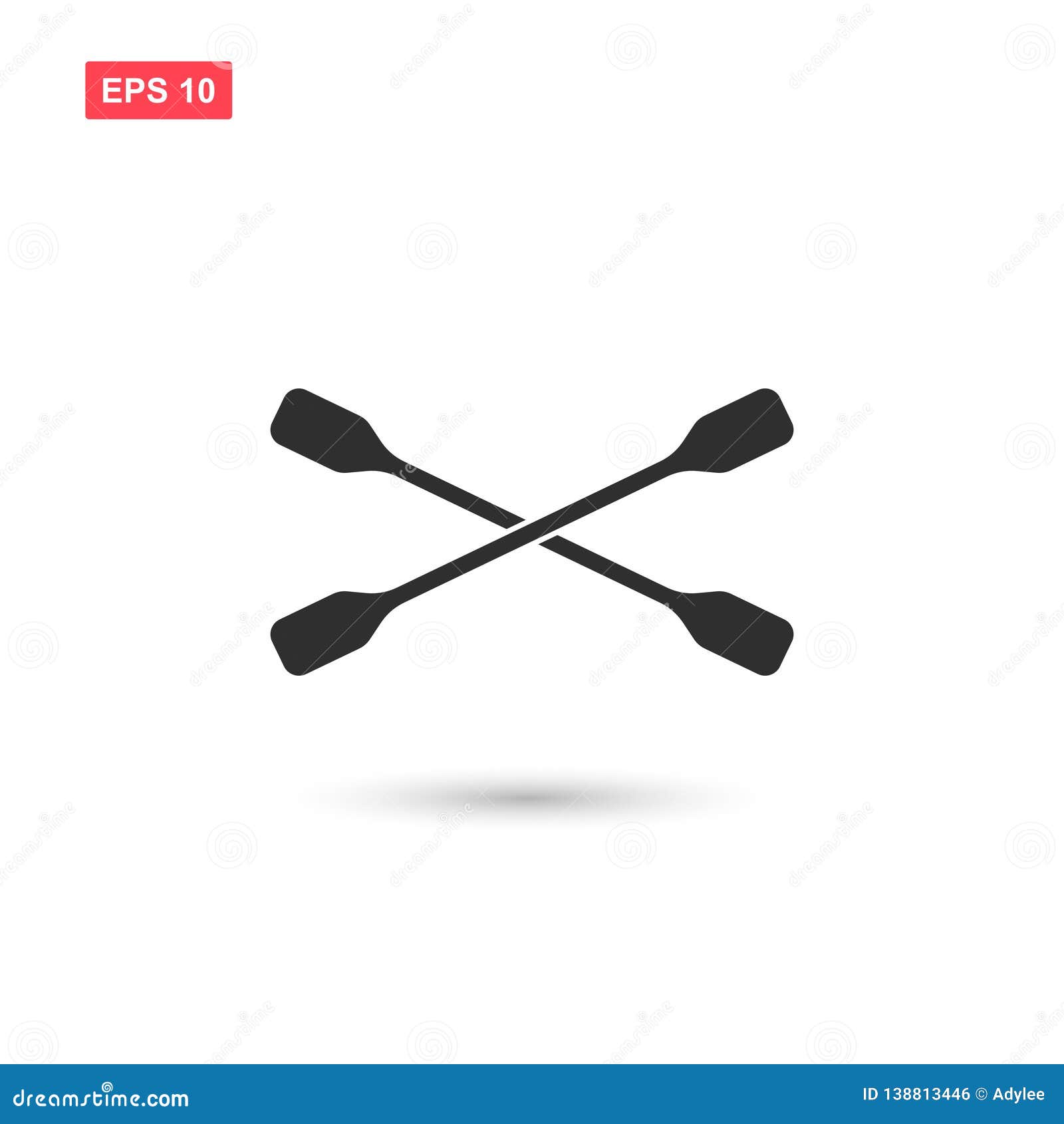 Double Paddle Icon Vector Design Isolated Stock Vector - Illustration ...