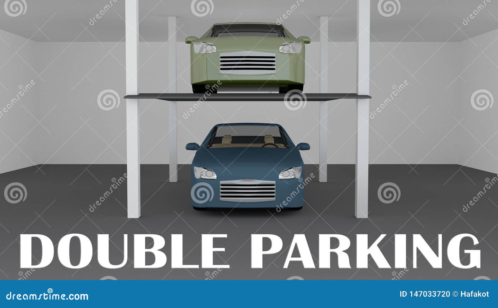 DOUBLE PARKING concept stock illustration. Illustration of area - 147033720