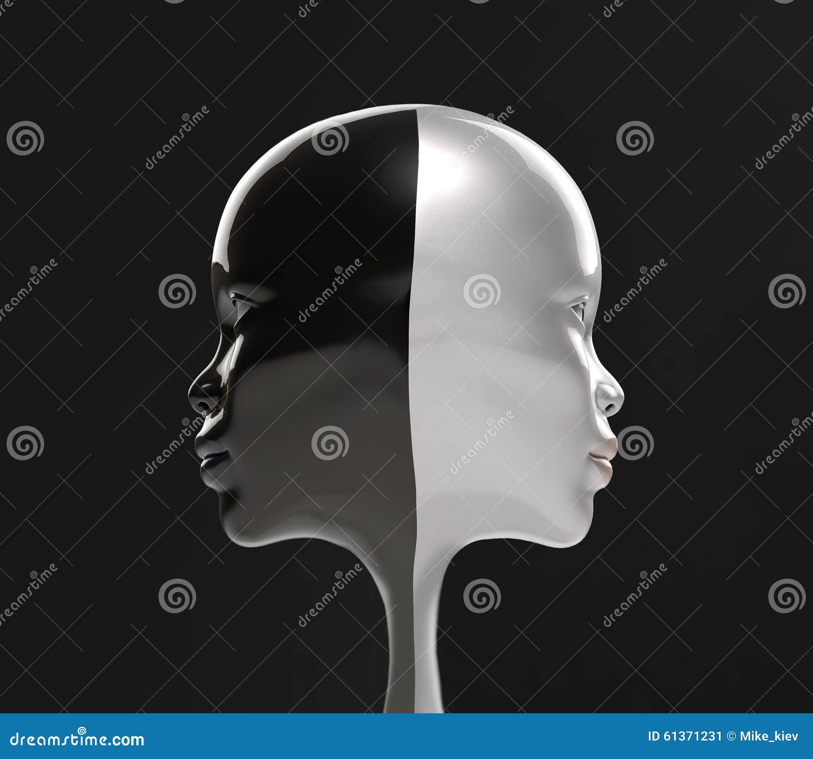 Double personnalité illustration stock. Illustration du verticale ...