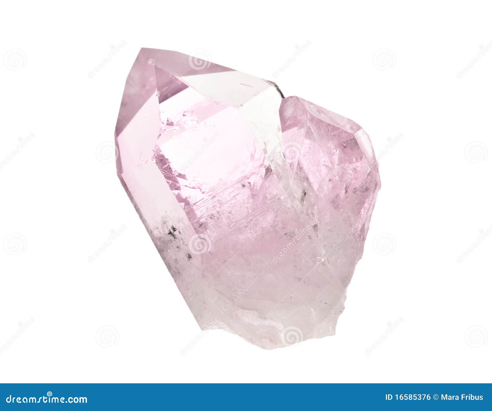 Double pink quartz crystal stock photo. Image of object - 16585376