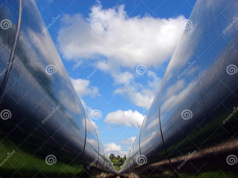 Double pipeline stock image. Image of blue, ecology, endless - 10796885