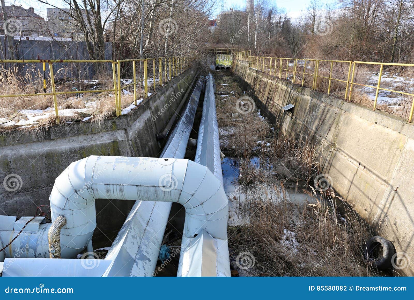 Double Piping Hot Water, Steam Systems . Editorial Photography - Image ...