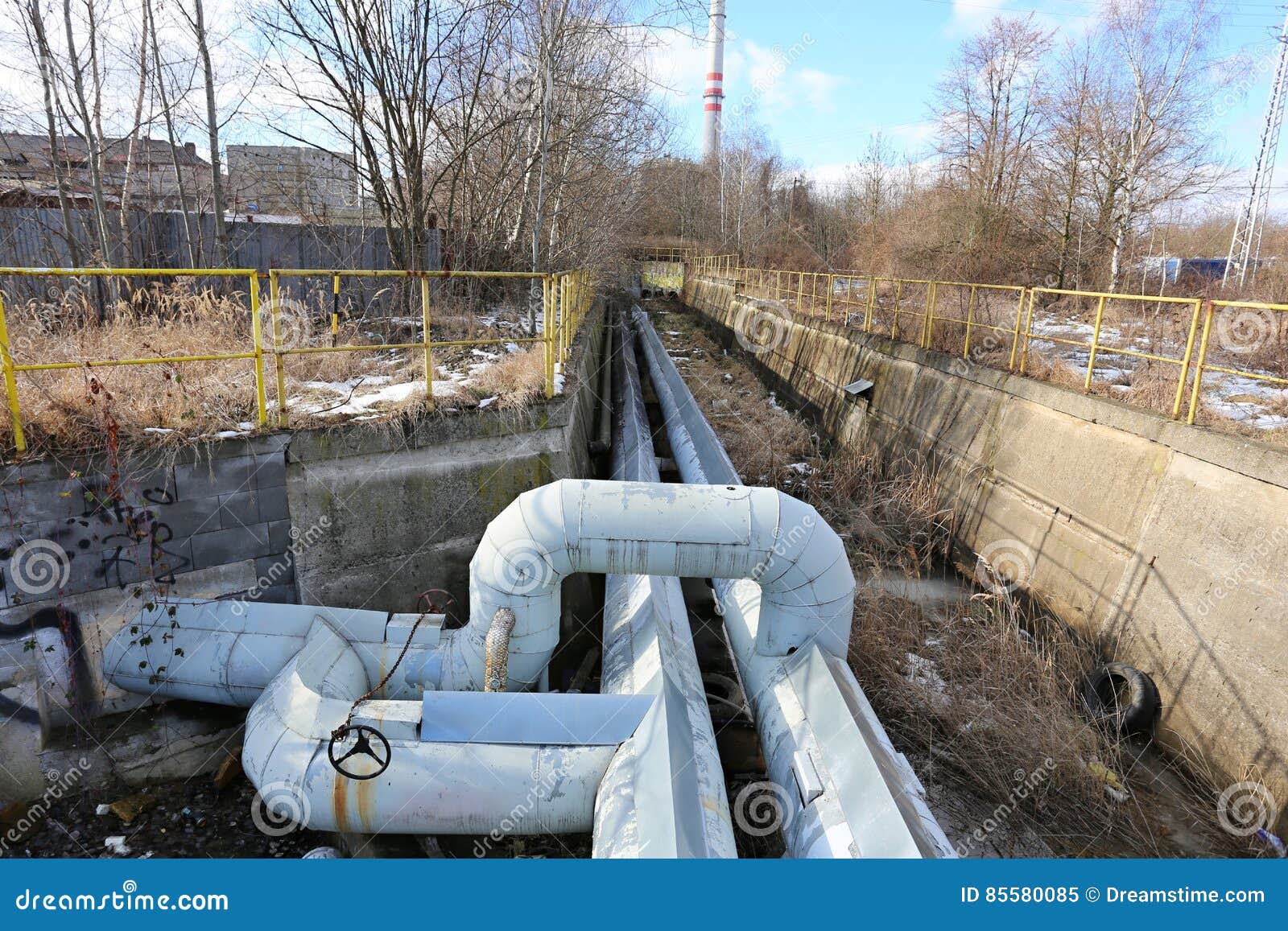 Double Piping Hot Water, Steam Systems . Editorial Image - Image of ...