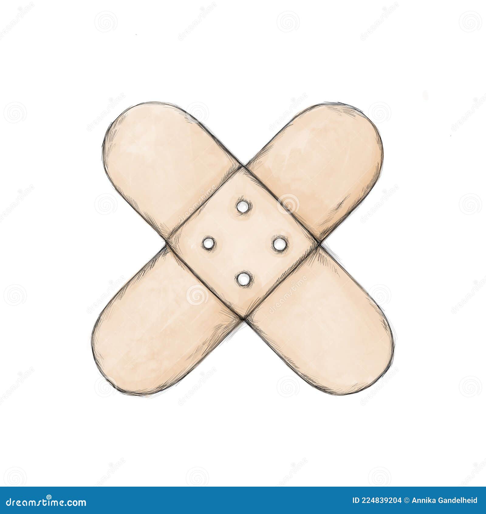 Simple Double plaster stock illustration. Illustration of simple ...