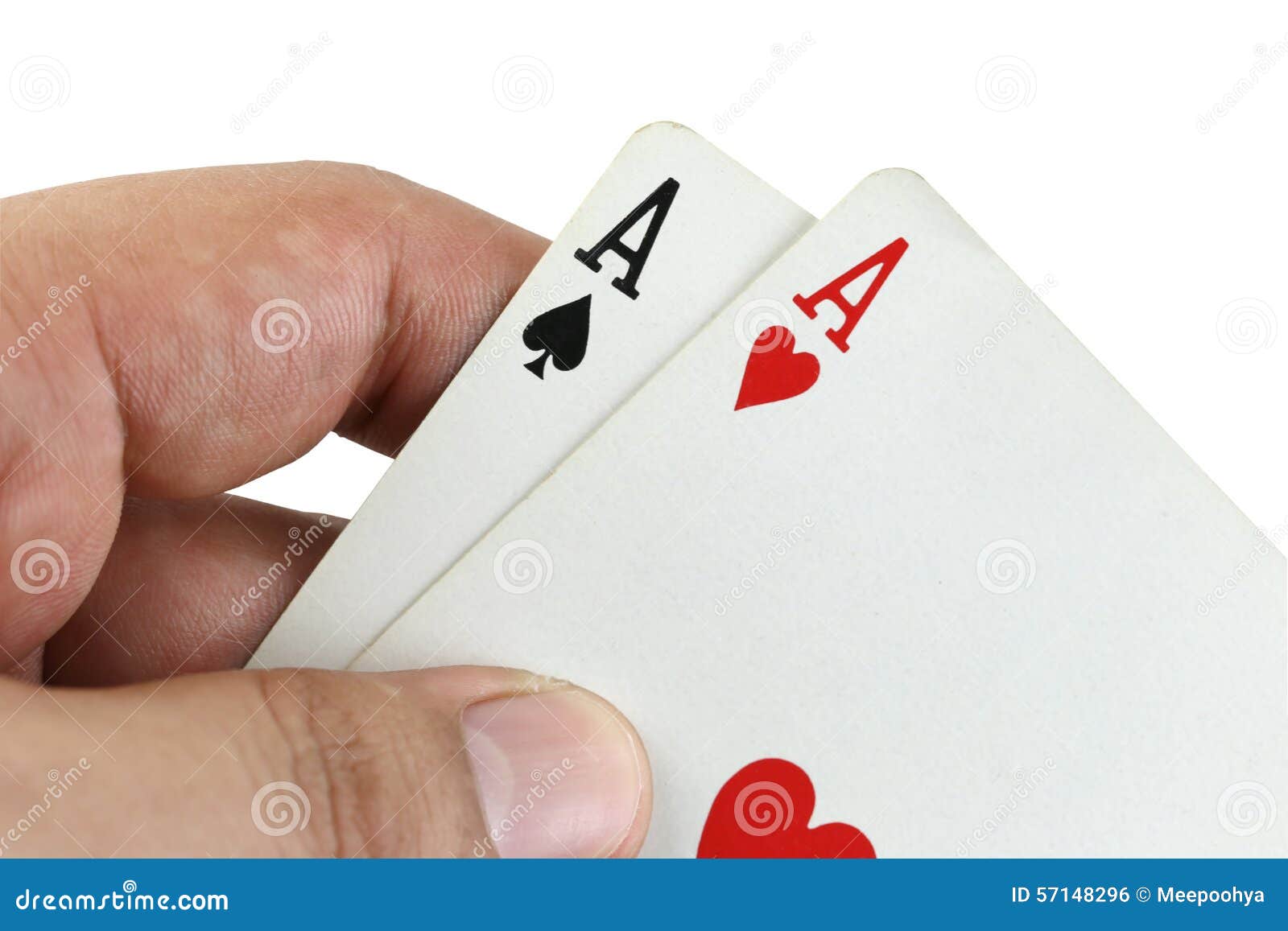 Double a Playing Cards in Hand. Stock Photo - Image of gaming, winner ...