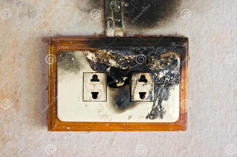 Double Plug Socket. stock image. Image of burning, plug - 36596889