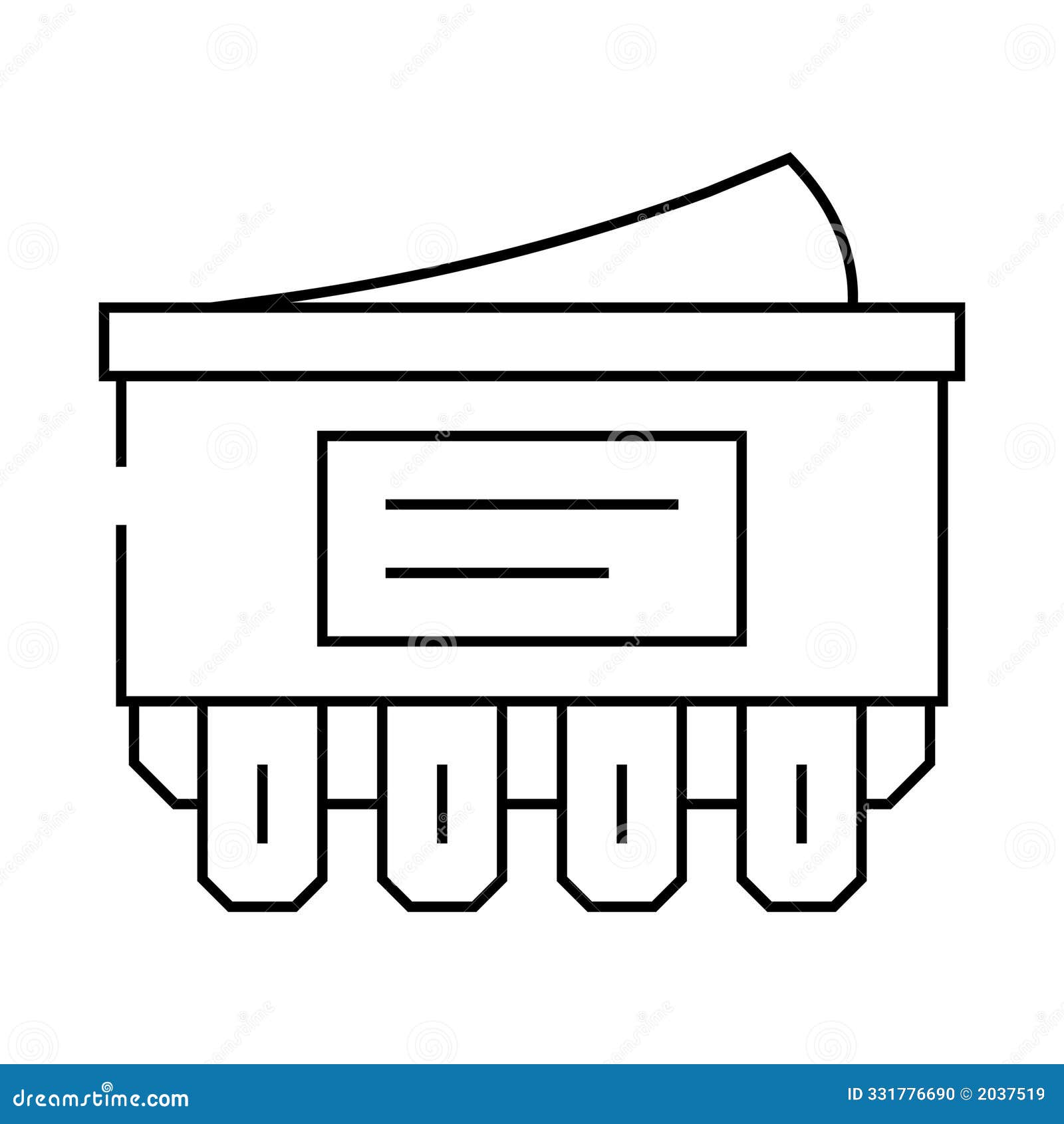 Double Pole Single Throw Switch Device Line Icon Vector Illustration ...