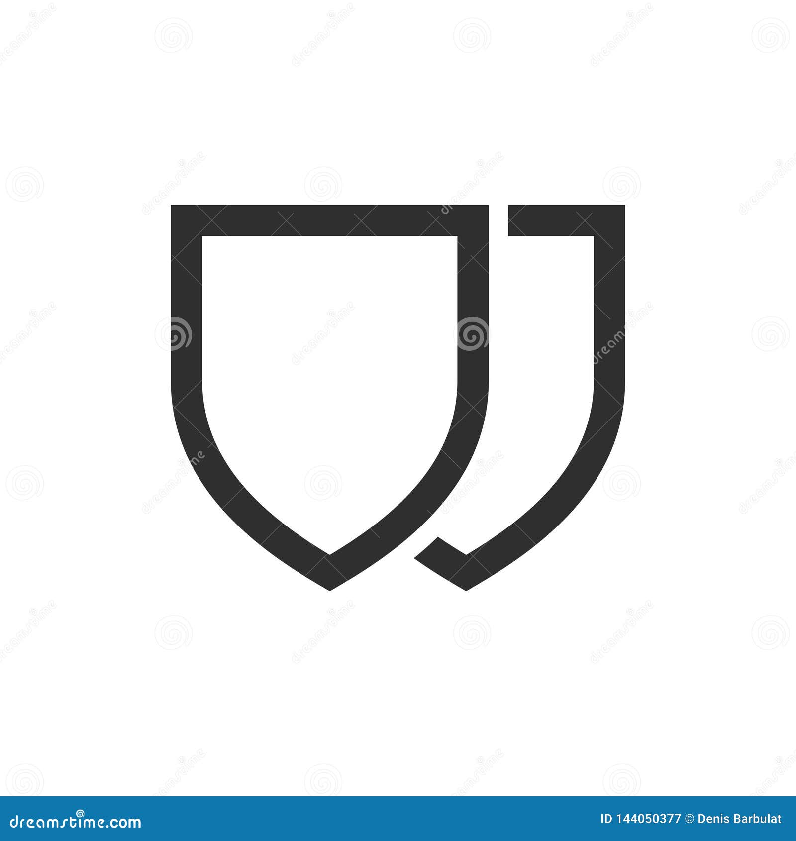 Double protection symbol stock vector. Illustration of safe - 144050377