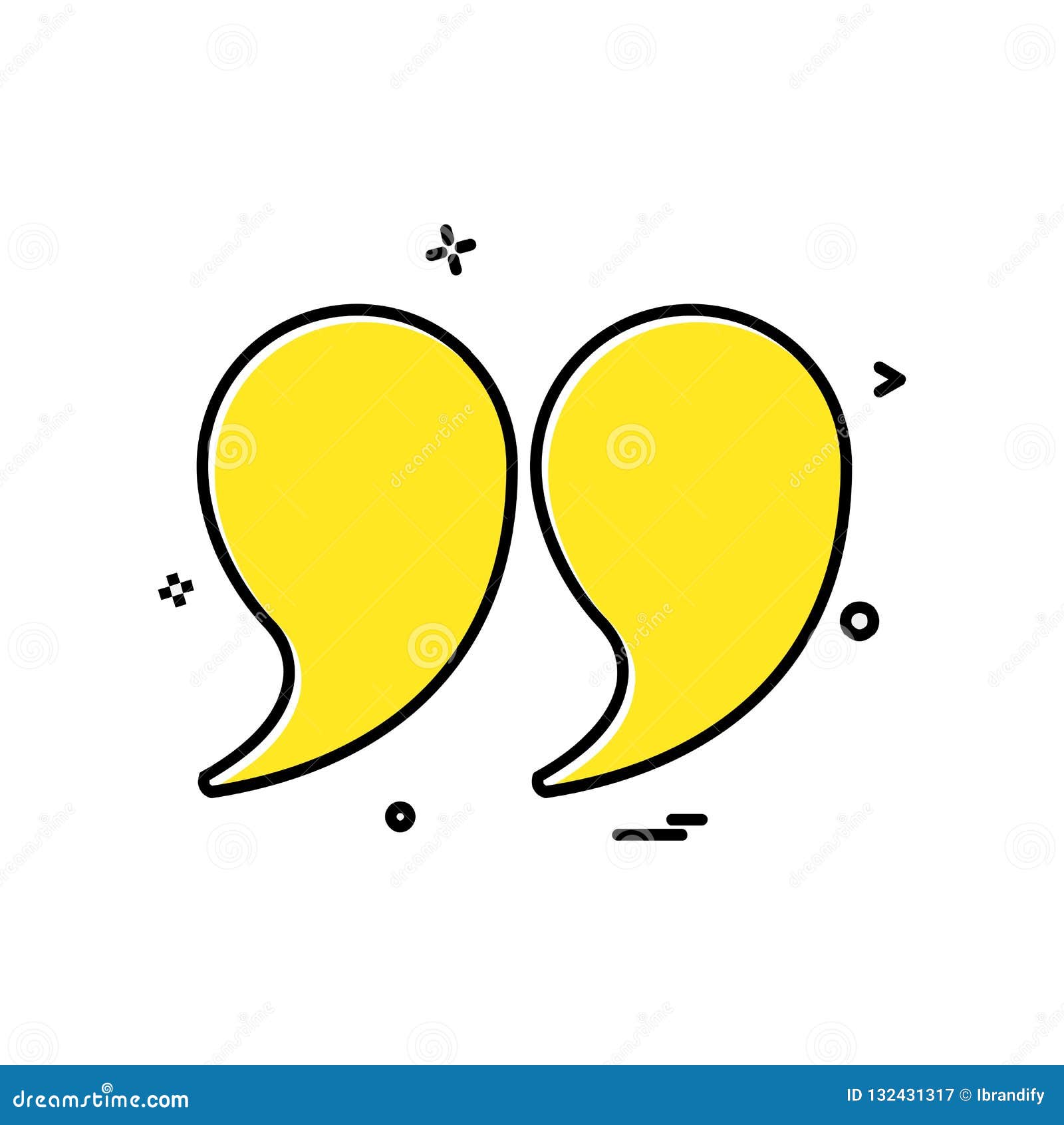 Double Quotes Icon Design Vector Stock Vector - Illustration of bubble ...