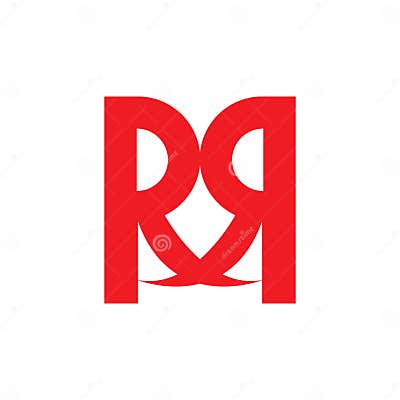 Double r logo name design stock vector. Illustration of style - 199182376