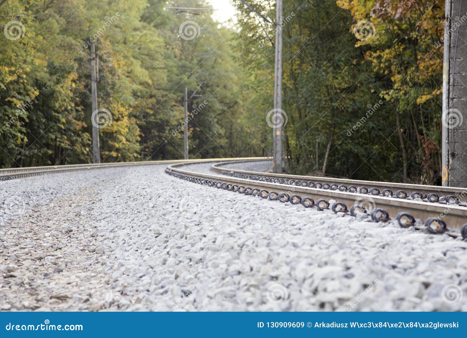 Double rail track stock image. Image of renovation, track - 130909609