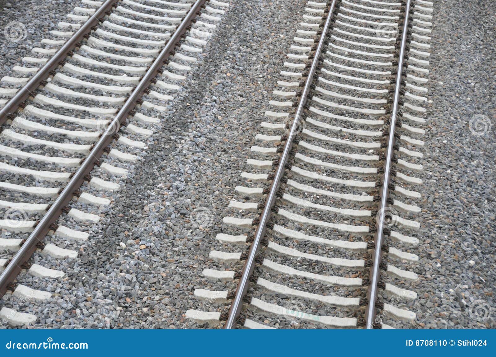 Double railroad track stock photo. Image of railway, sleepers - 8708110