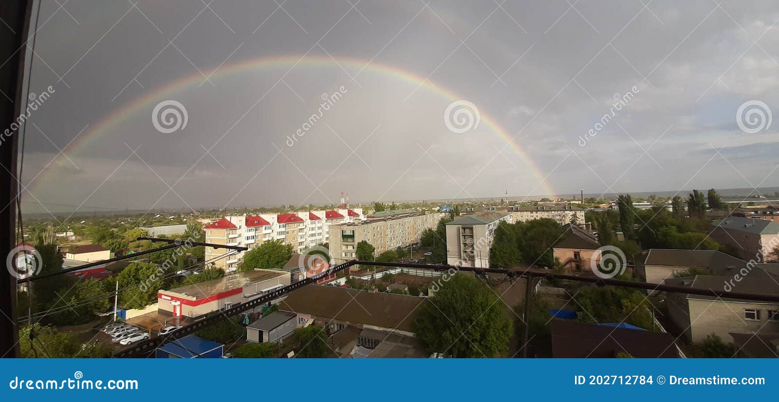 Double Rainbow Dull and it is Rainy Stock Photo - Image of rainbow ...