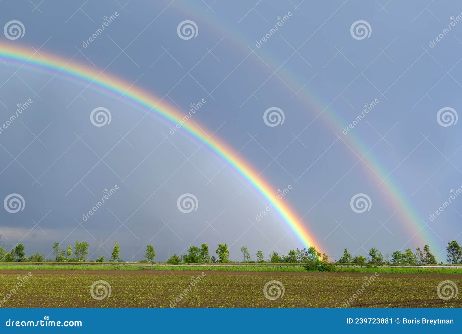 Double Rainbow, Germany stock image. Image of cloud - 239723881