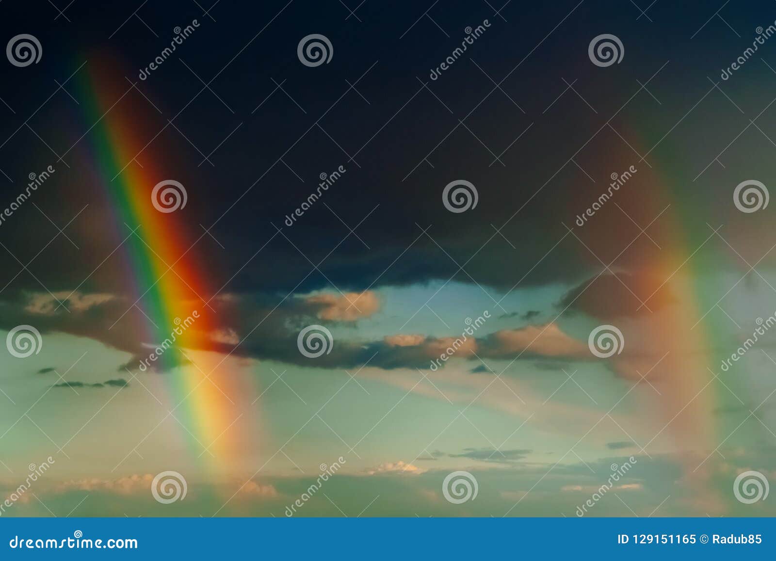 Double Rainbow after Heavy Rain Stock Image - Image of nature, pattern ...