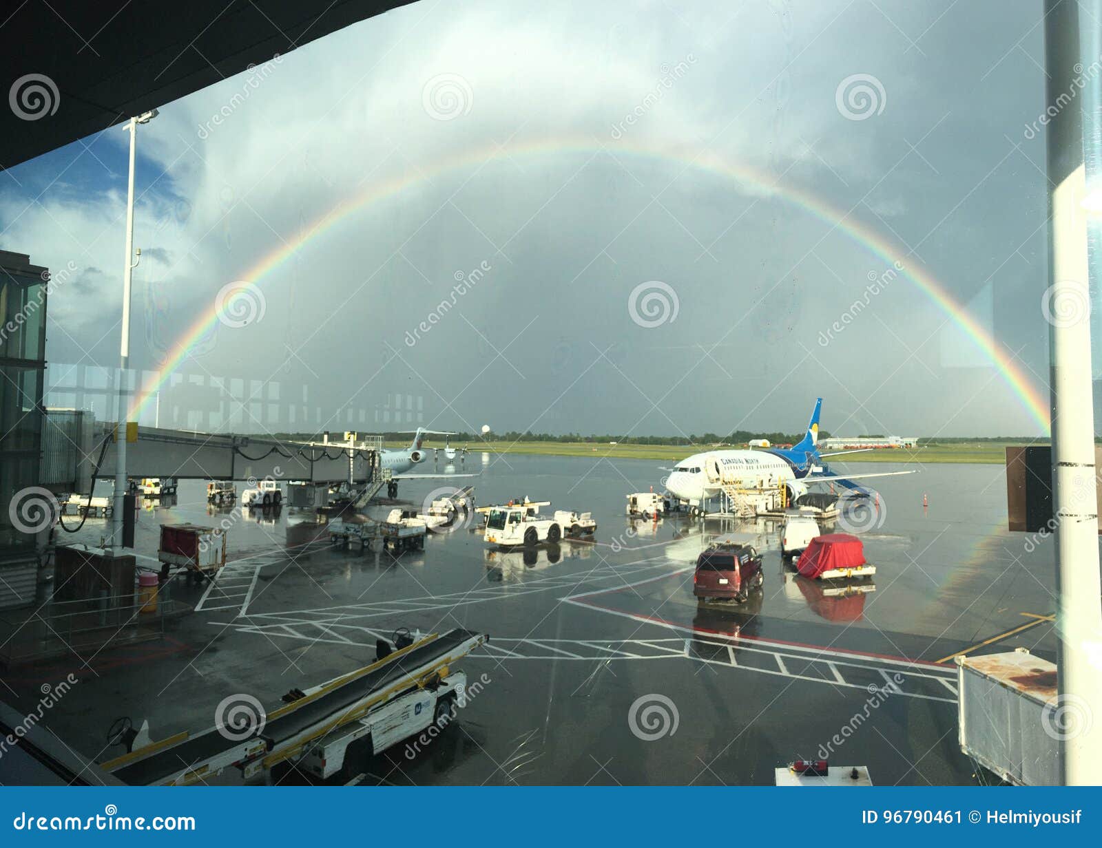 Double Rainbow in Ottawa Airport Editorial Photo - Image of color ...