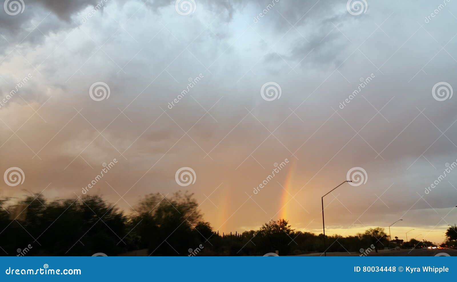 Double Rainbow stock photo. Image of distance, beautiful - 80034448