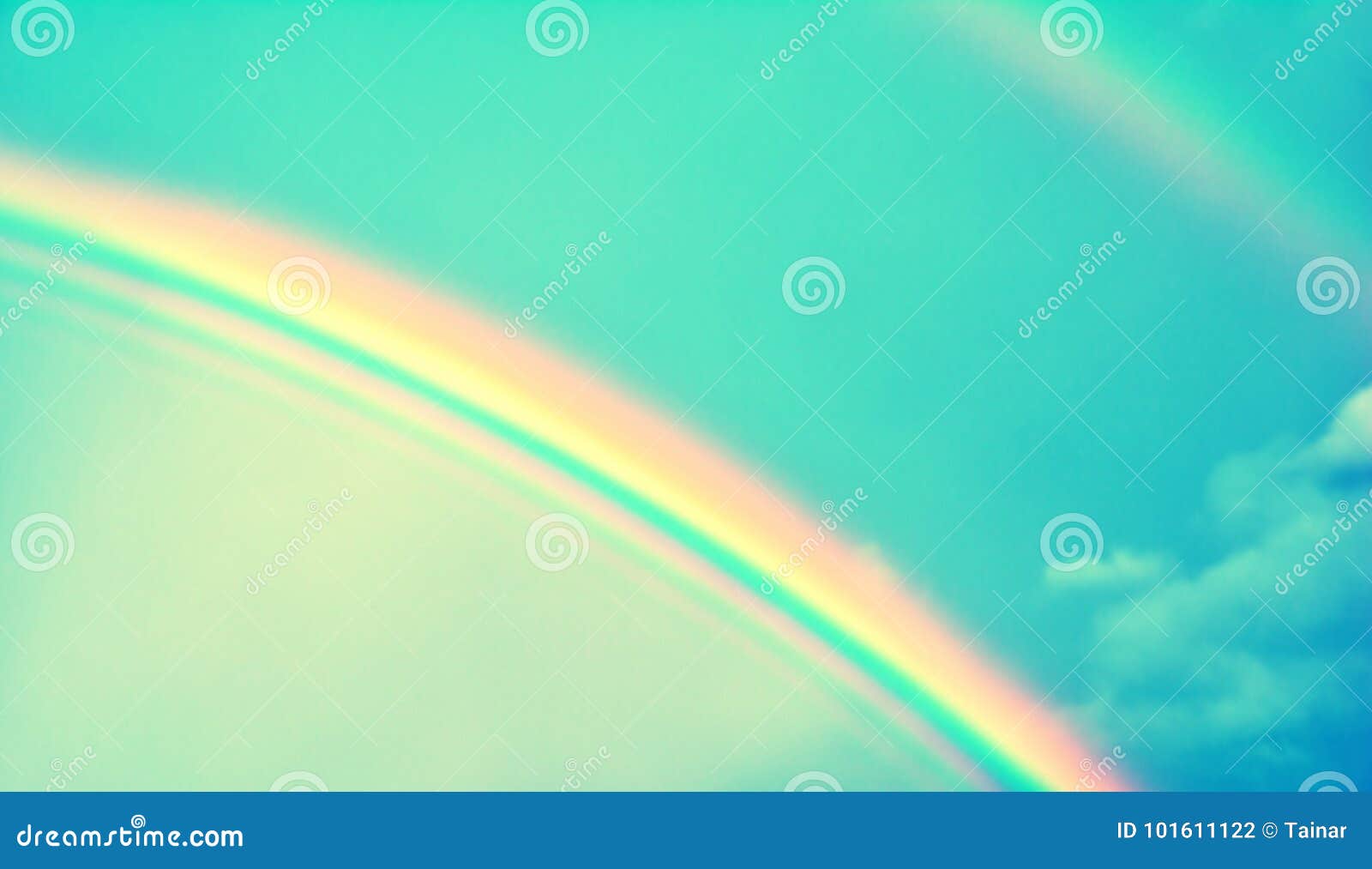 Double Rainbow in Sky with Clouds Stock Photo - Image of color, heaven ...