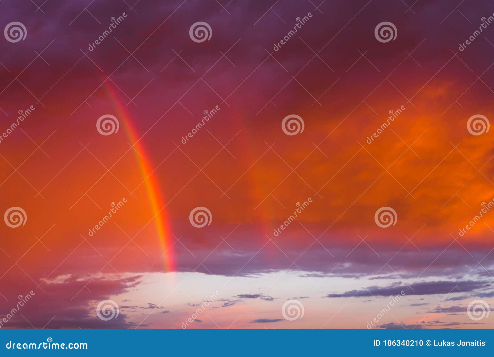 Double rainbow in the sky stock photo. Image of autumn - 106340210