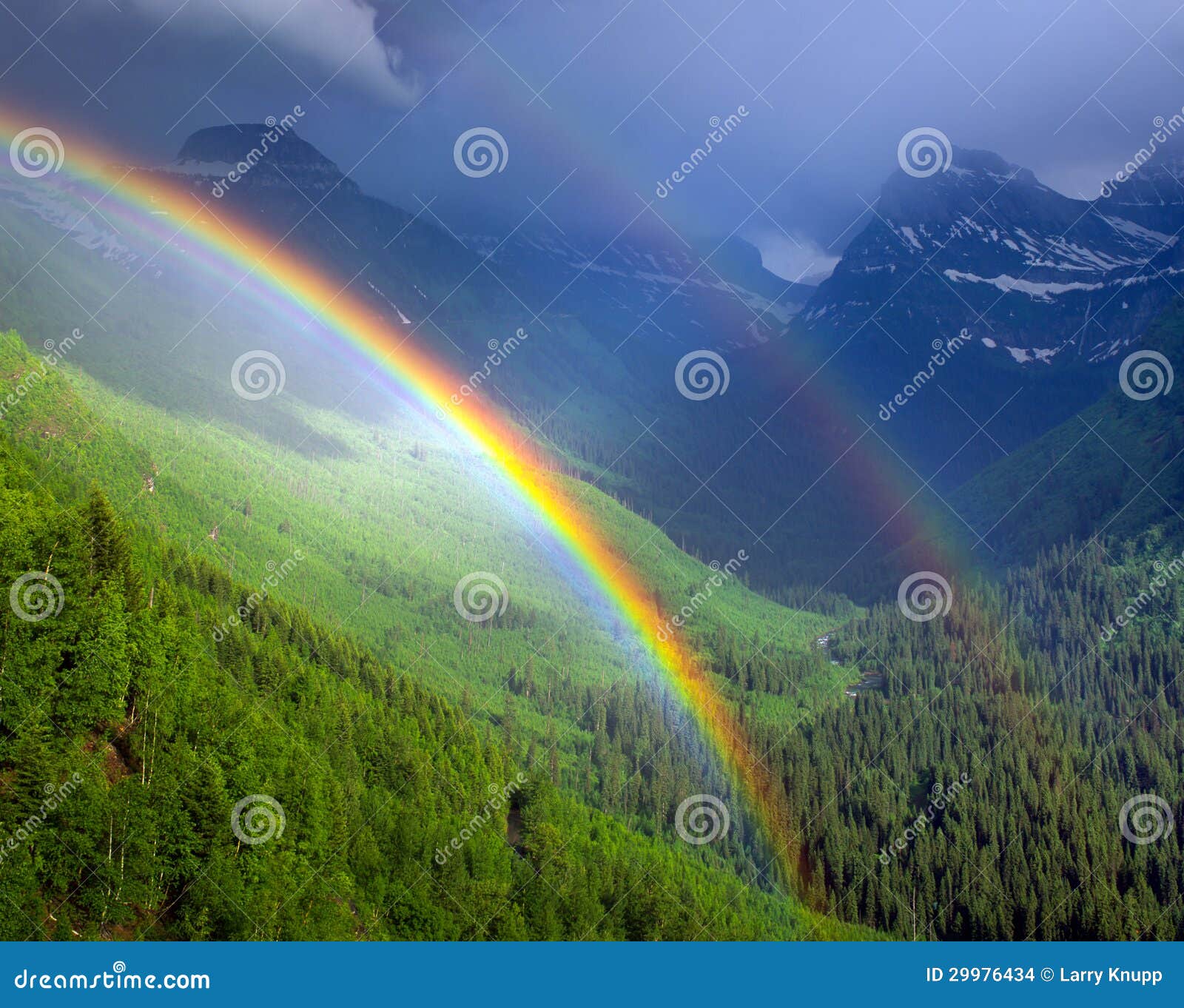 Double Rainbow in Glacier National Park Stock Photo - Image of montana ...
