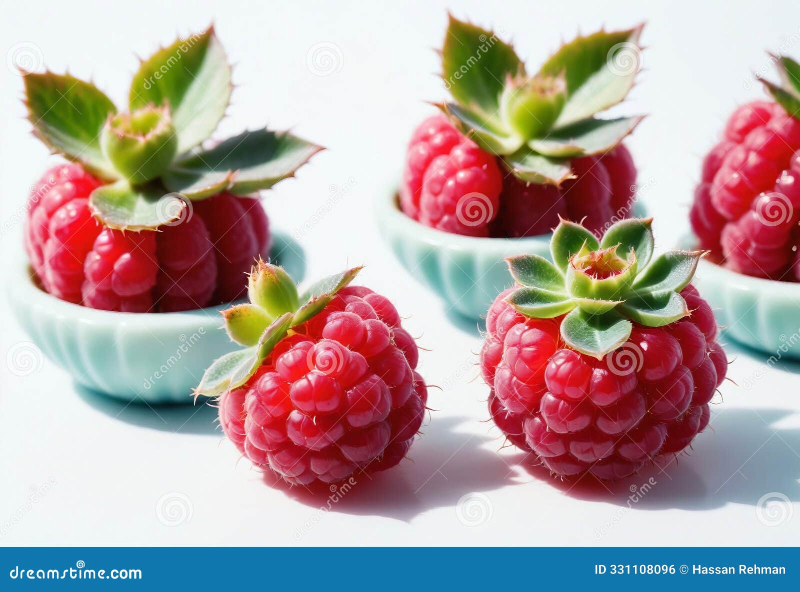 Double Raspberry Isolated on White Background As Package Design Element ...