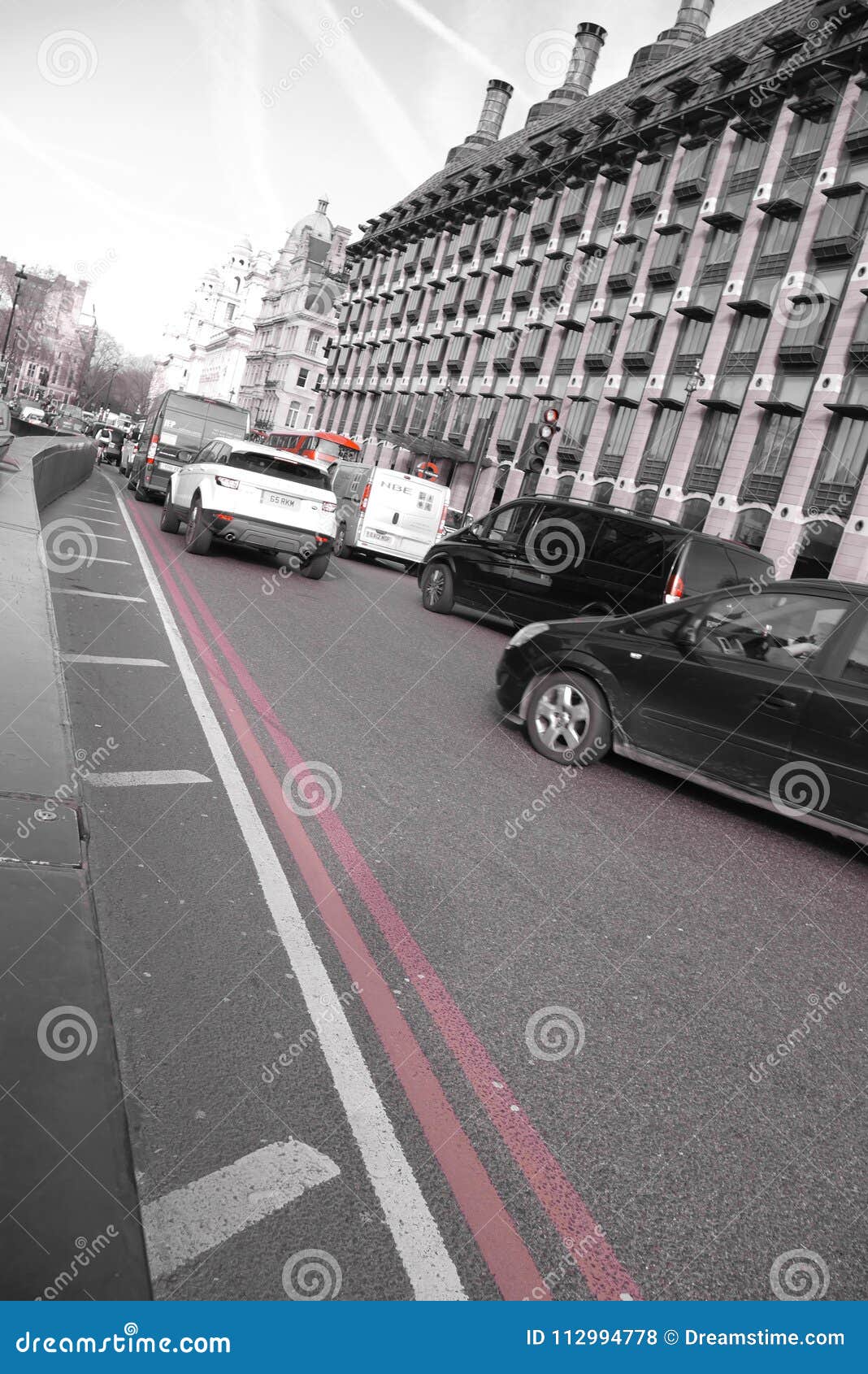 Double Red Lines On A Bend In A Road Editorial Image | CartoonDealer ...