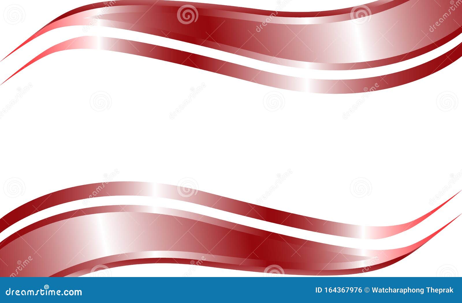 Double Red Metallic Curve Shape Stock Vector - Illustration of modern ...