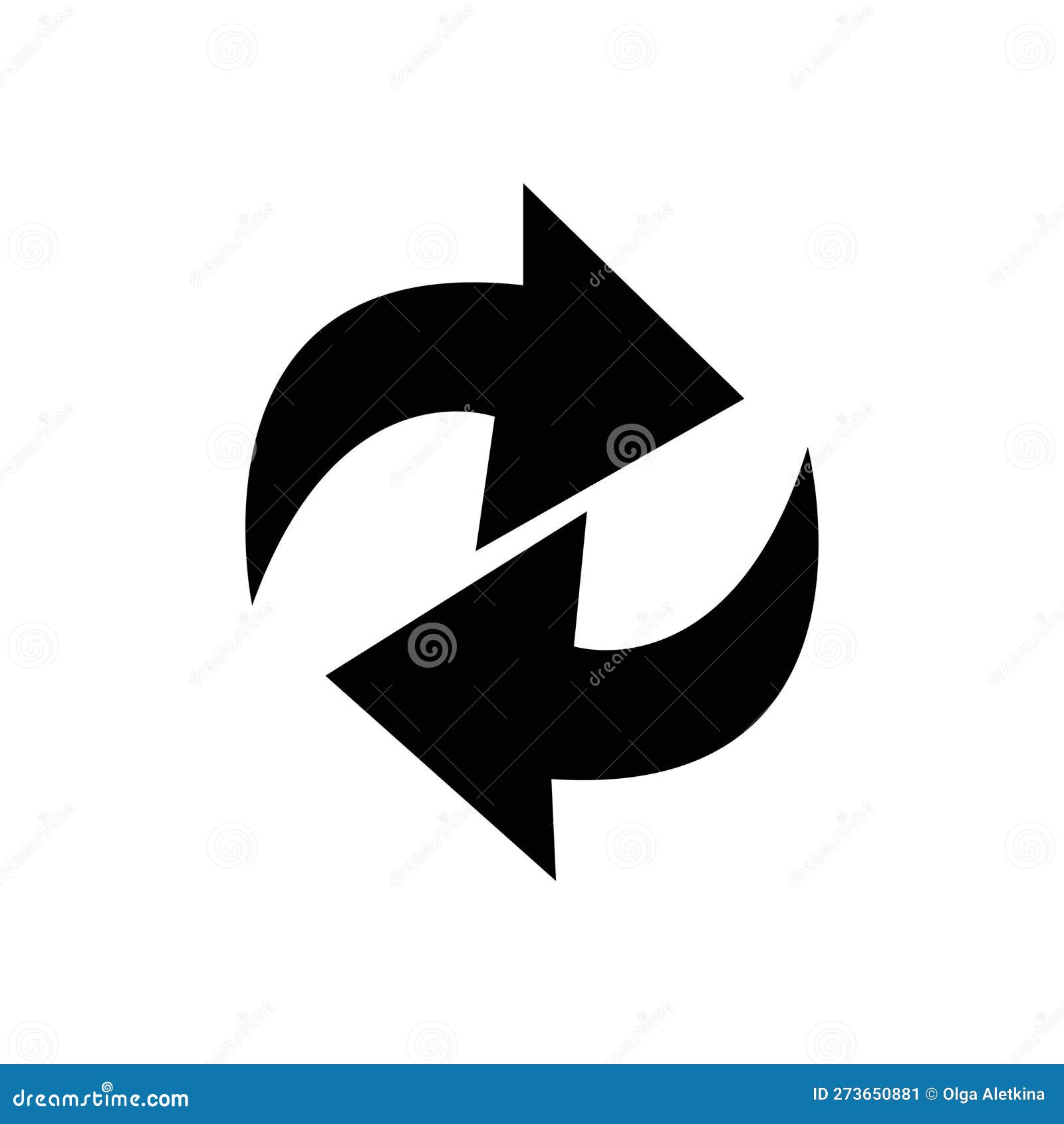 Replace Icon Vector Double Reverse Arrow Exchange Linear Sign for ...