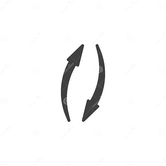 Double Reverse Arrow Vector Icon Stock Vector - Illustration of change ...