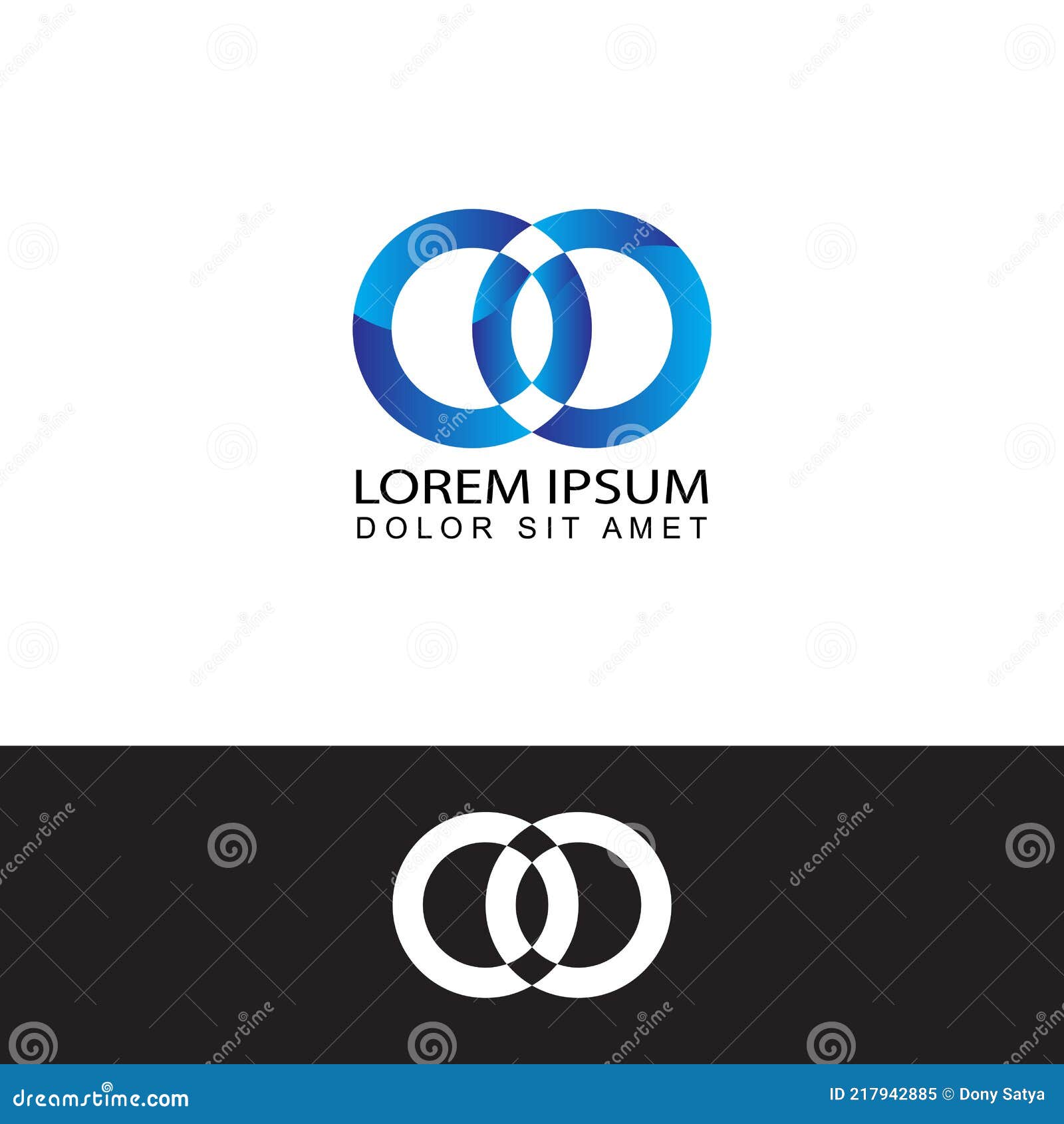 Double Ring Infinity Logo Template Design Stock Vector - Illustration ...