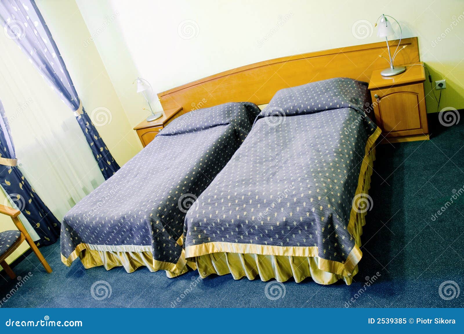 Double room in hotel stock image. Image of bedding, room - 2539385