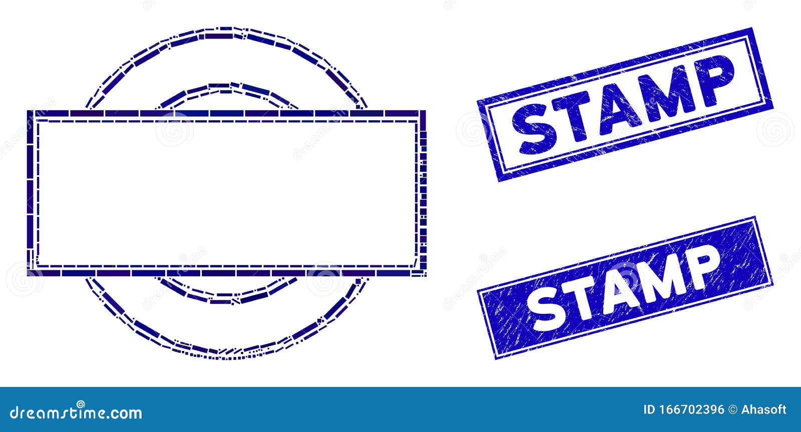 Double Round and Rectangle Frame Mosaic and Grunge Rectangle Seals ...