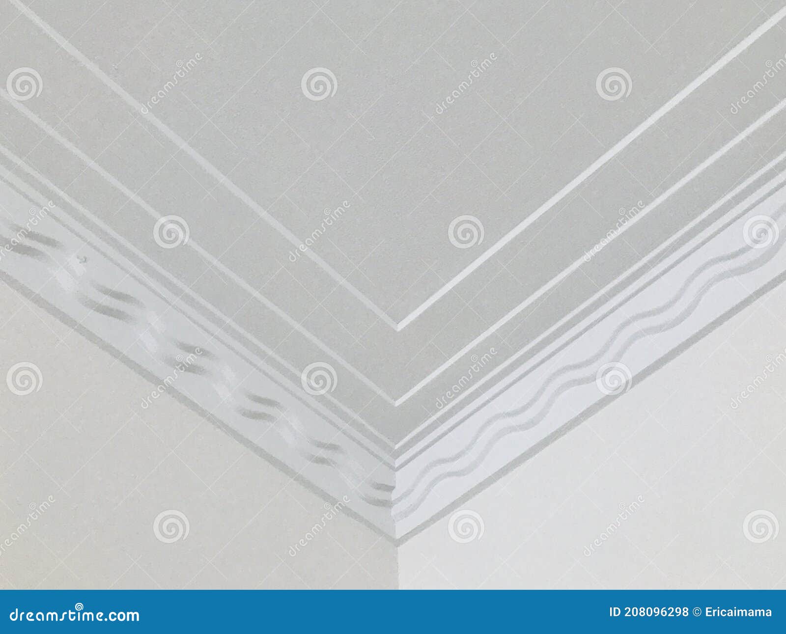 Double Row Wave Pattern Crown Molding in Expensive Home Ceiling at the ...