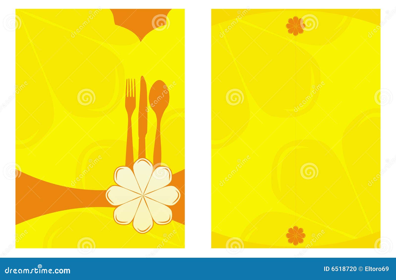 Double Side Menu Card Design Stock Vector - Illustration of decoration ...