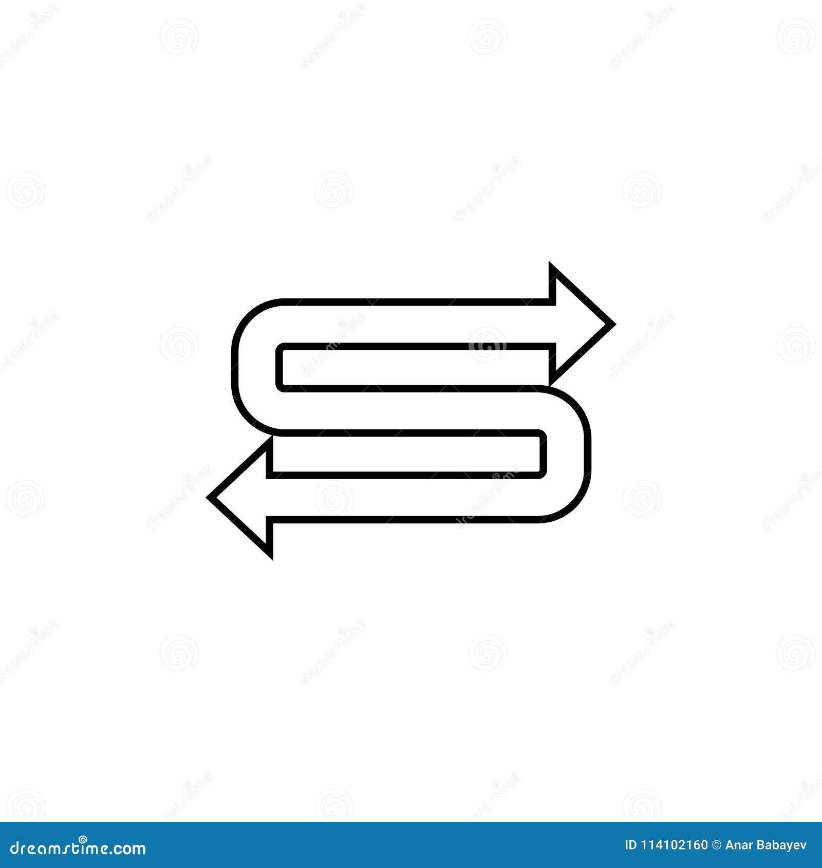 Double-sided Arrows Icon. Thin Line Icon for Website Design and ...